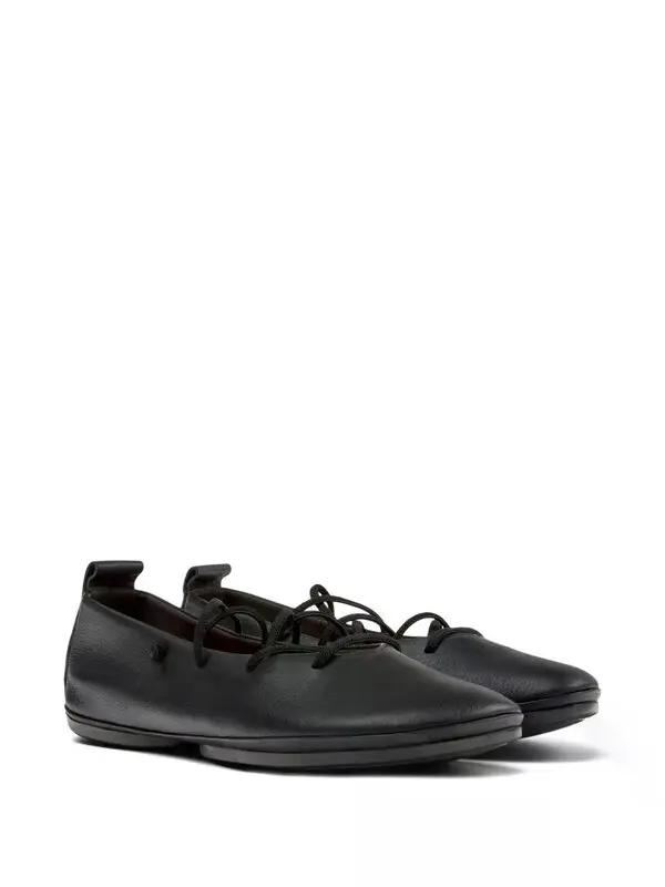 Camper Leather Lace-up Ballerinas