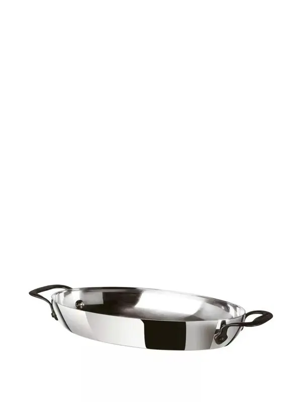 SAMBONET Oval Steel Roasting Pan - Grey
