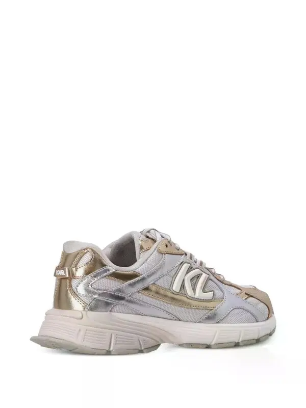 Karl Lagerfeld Orion Metallic Panelled Sneakers - Silver