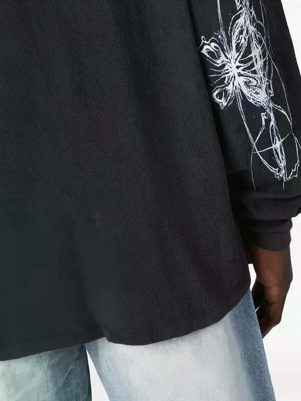 BASKETCASE Abstract-print Long-sleeve Sweatshirt