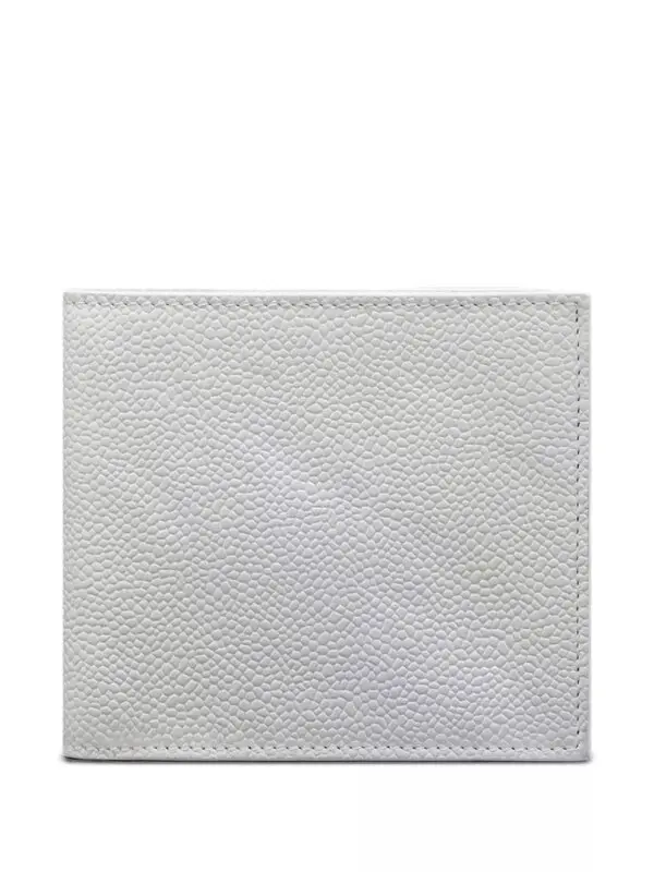 Thom Browne Pebble-grain Bifold Wallet - White