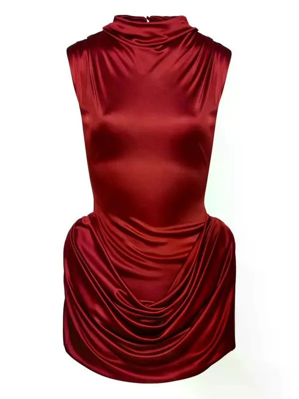 Magda Butrym Draped Cowl-neck Dress