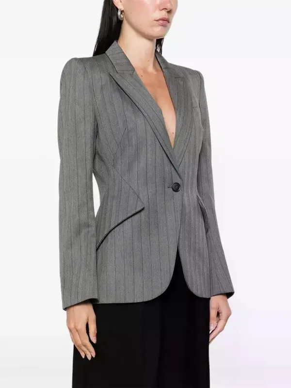 Alexander McQueen Pinstripe Single-breasted Jacket
