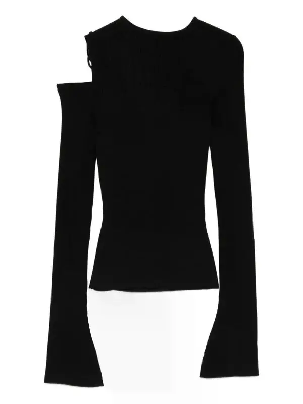 Mach & Mach Cut-out Bell-sleeve Blouse