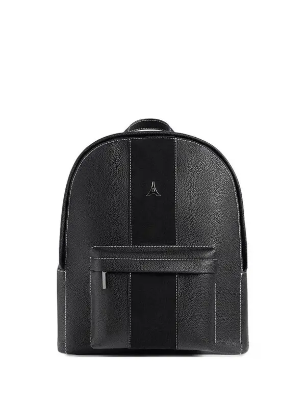 Manière De Voir Lyon Suede-panel Backpack - Black