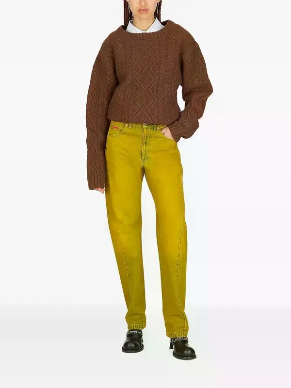 Martine Rose Straight Leg Distressed-finish Jeans