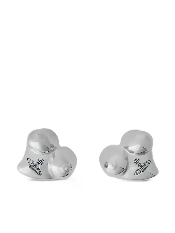VIVIENNE WESTWOOD Mimosa Logo-engraved Earrings - Silver