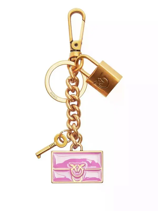 Pinko Padlock Enamel Keyring