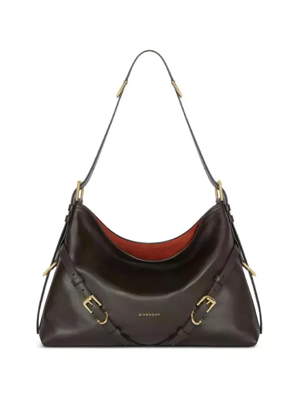 Givenchy Voyou Leather Shoulder Bag - Brown