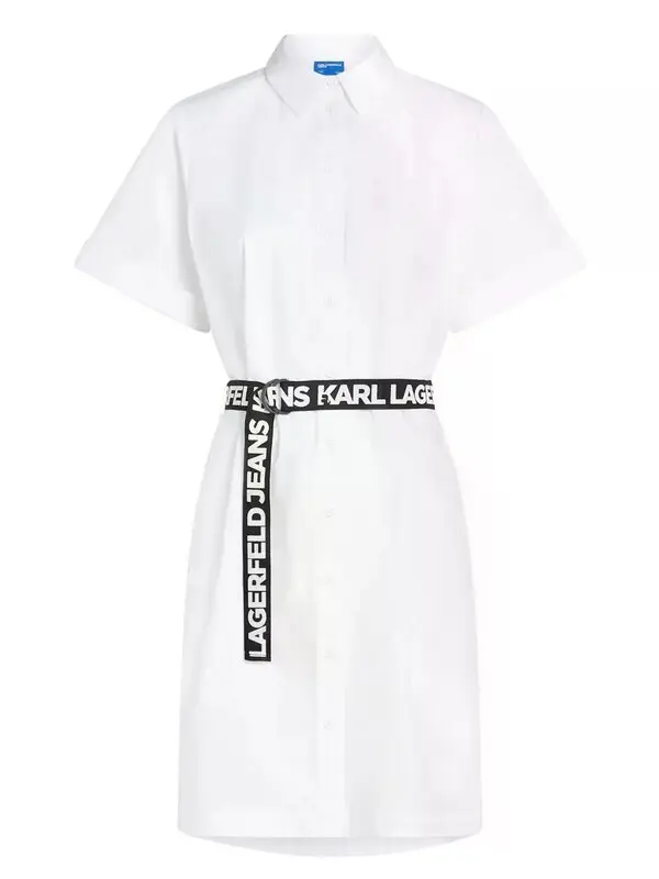 Karl Lagerfeld Cotton Shirt Dress - White