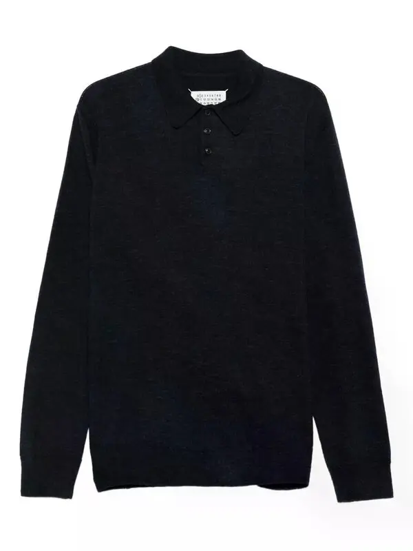 MAISON MARGIELA Long-sleeves Polo Shirt - Blue