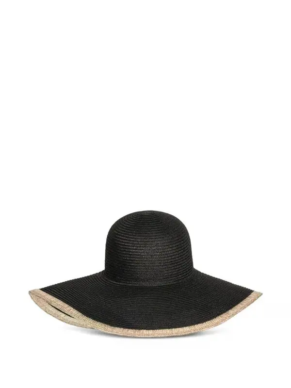 Manière De Voir Sandrine Raffia Oversized Sun Hat - Black