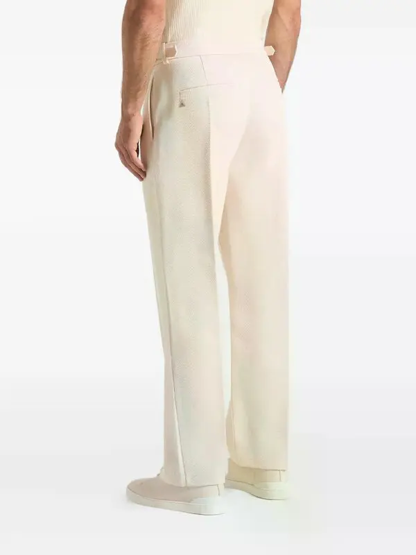 Manière De Voir Twill Pleated Tailored Trousers - Neutrals