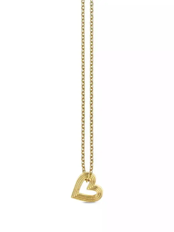 SYDNEY EVAN 14k Yellow Fluted Heart Necklace - Gold