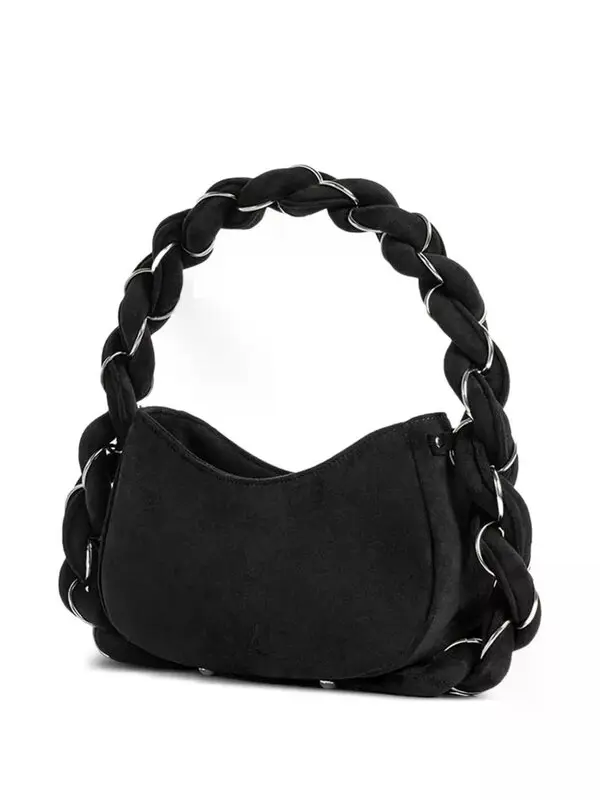 Manière De Voir Maniere De Voir Faux Suede Handbag With Plaited Detailing - Black