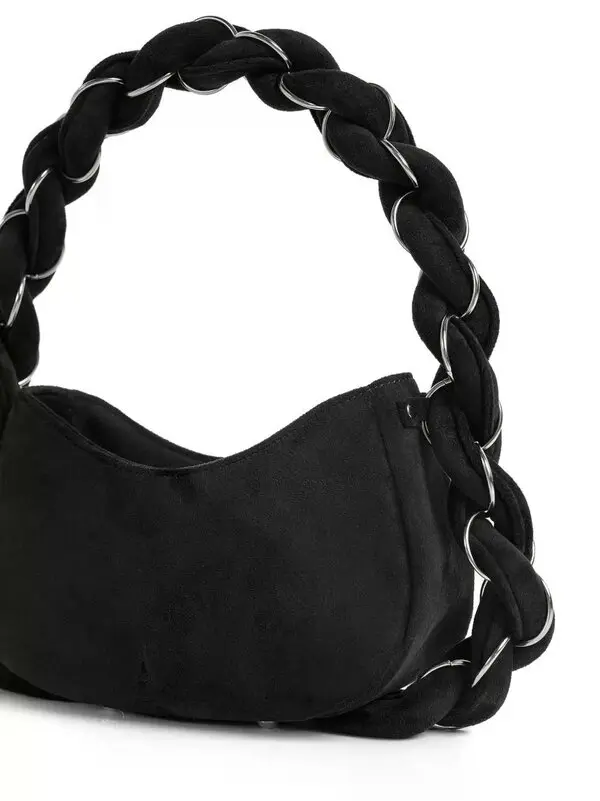 Manière De Voir Maniere De Voir Faux Suede Handbag With Plaited Detailing - Black