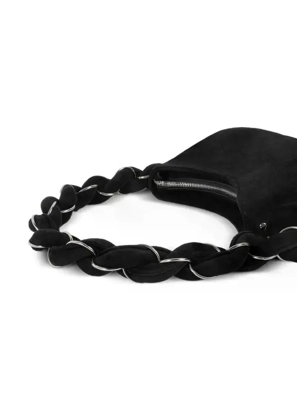 Manière De Voir Maniere De Voir Faux Suede Handbag With Plaited Detailing - Black