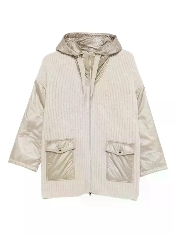 Herno Ribbed Wool Hooded Jacket