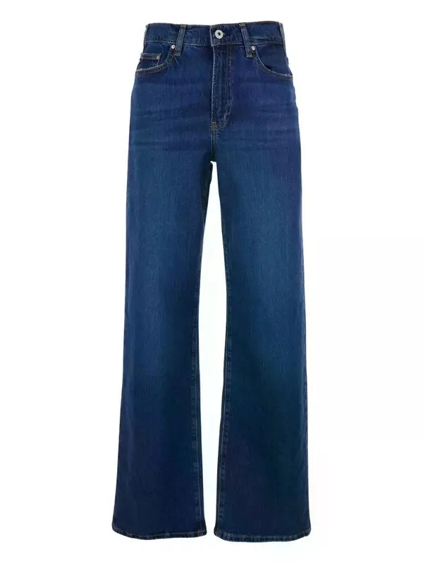 Ag High-waist Jeans With Logo Patch