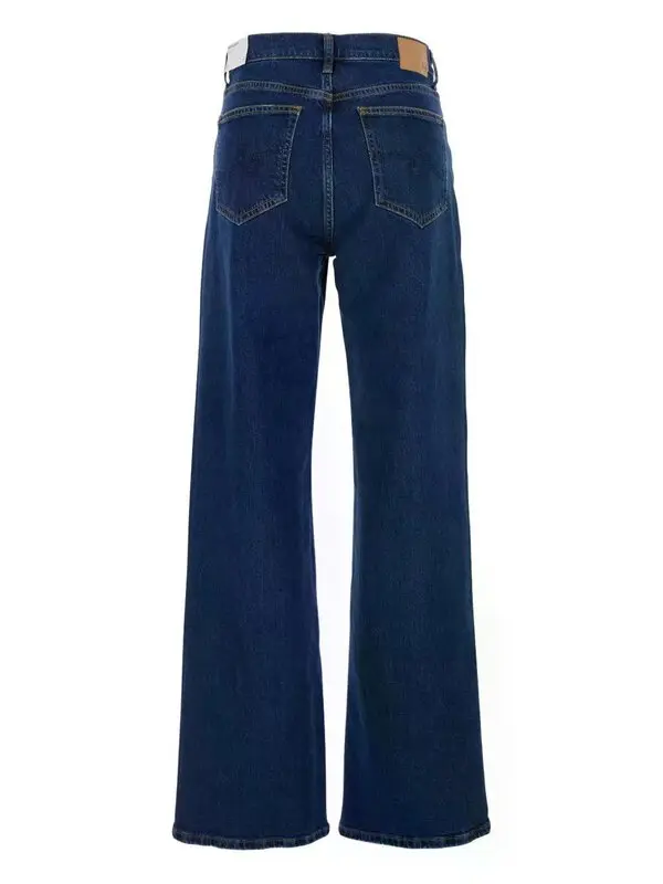 Ag High-waist Jeans With Logo Patch