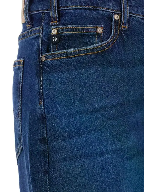 Ag High-waist Jeans With Logo Patch