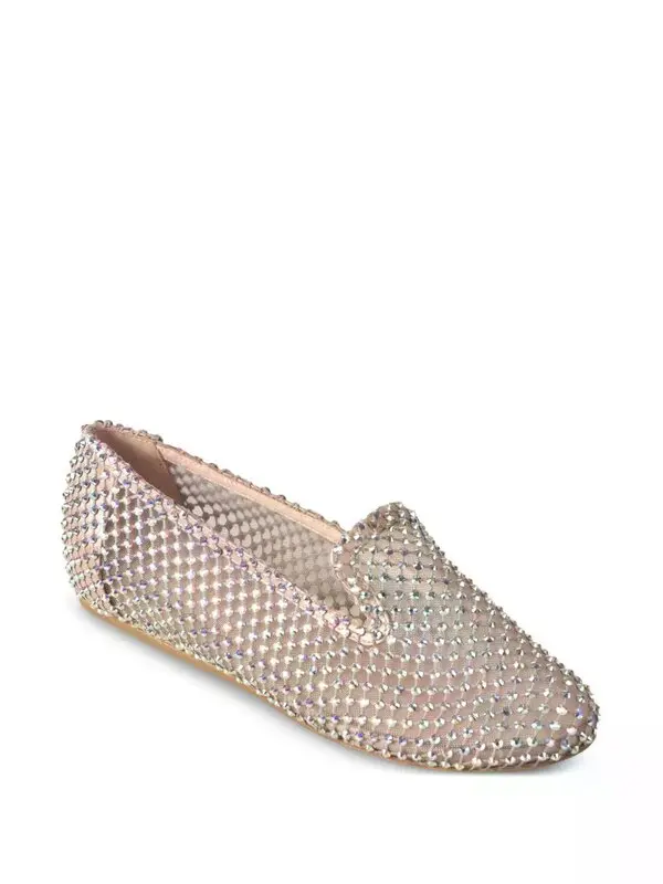 LE SILLA Gilda Crystal-embellished Mesh Ballet Flats