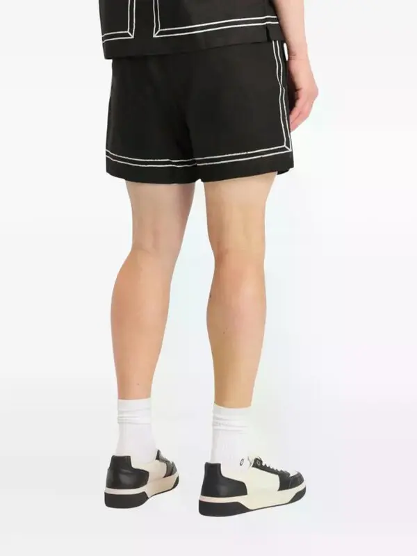 REPRESENT Border Detail Shorts - Black
