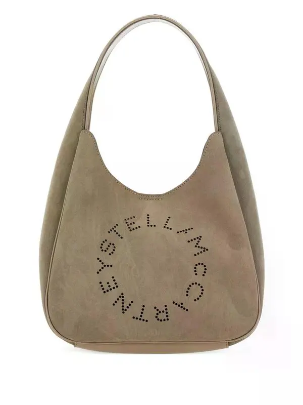 Stella McCartney Logo Suede Tote Bag - Neutrals