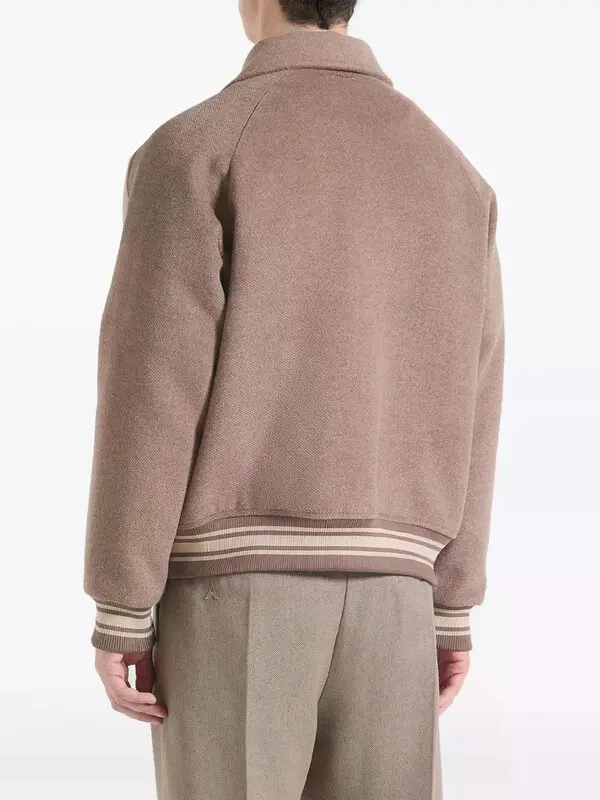 Manière De Voir André Contrast-panel Varsity Jacket