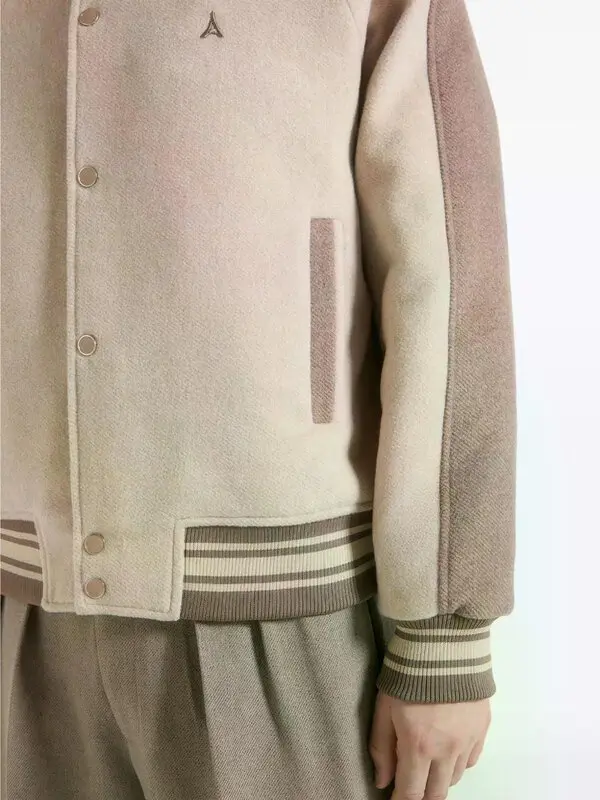 Manière De Voir André Contrast-panel Varsity Jacket
