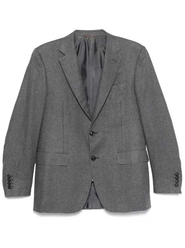 Canali Houndstooth-pattern Blazer - Grey
