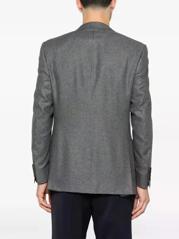 Canali Houndstooth-pattern Blazer - Grey