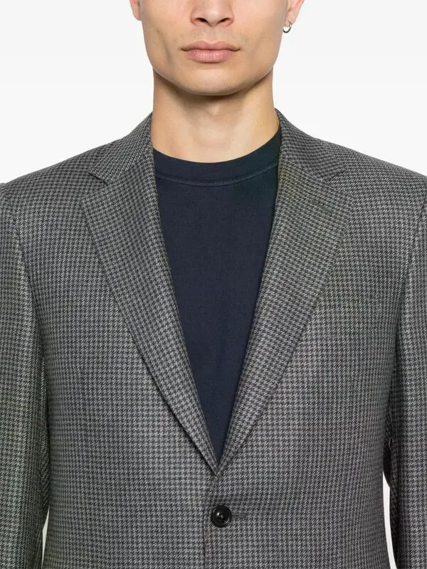 Canali Houndstooth-pattern Blazer - Grey