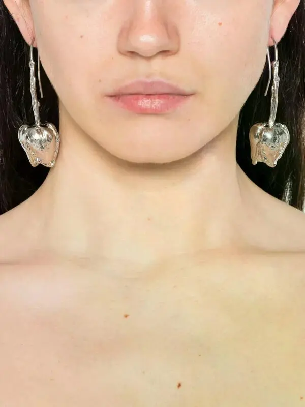 Marni Tulip Drop Earrings - Silver