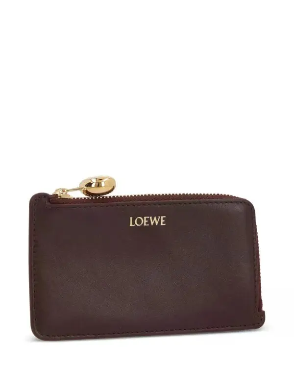 Loewe Engraved-anagram Card Holder - Red