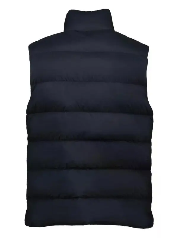 Moncler Quilted Logo-plaque Gilet - Blue
