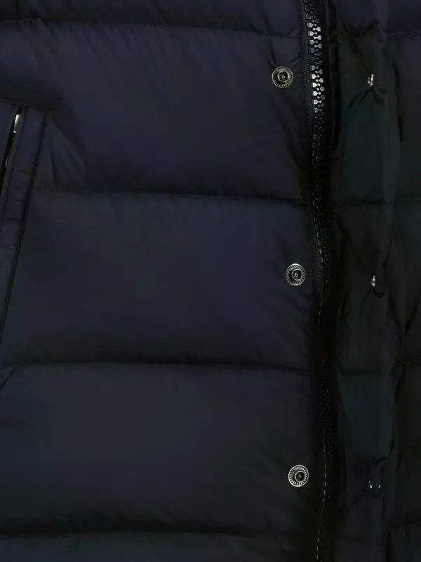 Moncler Quilted Logo-plaque Gilet - Blue