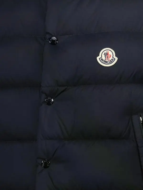 Moncler Quilted Logo-plaque Gilet - Blue