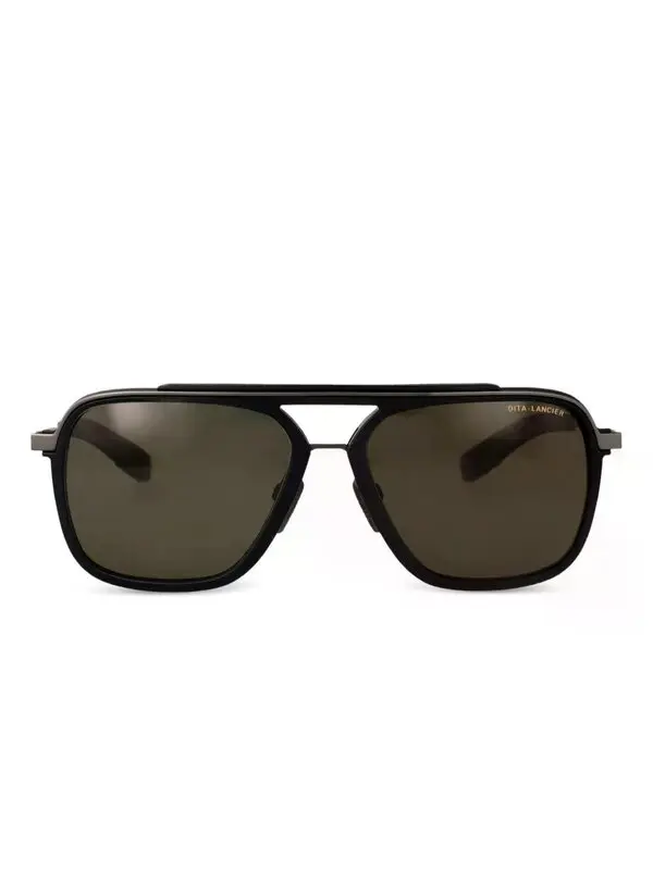 Dita Isa-400 Pilot-frame Sunglasses - Black