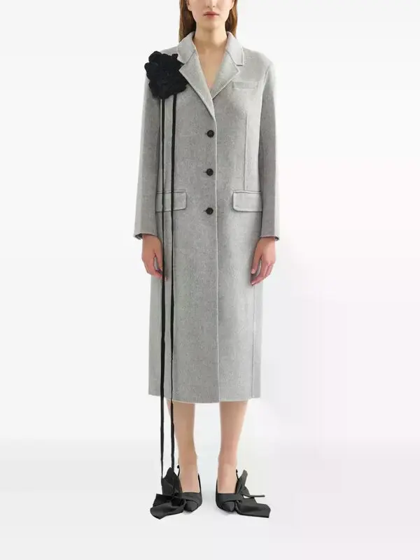 Erdem Floral-appliqué Tailored Coat
