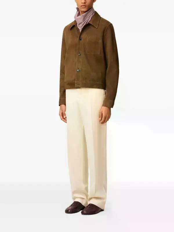 AMI Paris Suede De Coeur Jacket - Brown