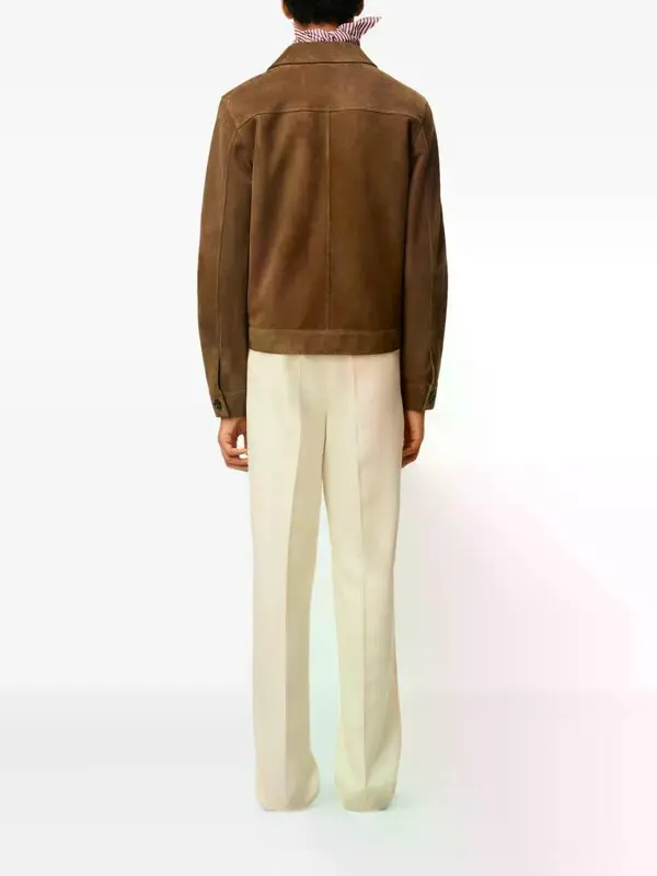 AMI Paris Suede De Coeur Jacket - Brown
