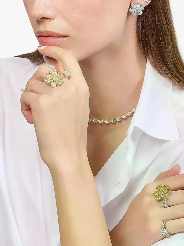 ANABELA CHAN Diamond Flower Clip-on Earrings