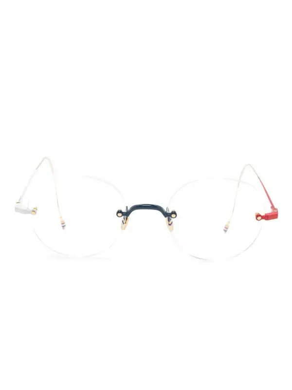 Thom Browne Oval-frame Glasses - Blue