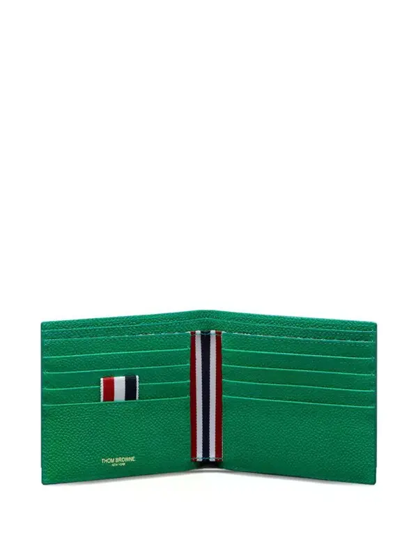 Thom Browne Pebble-grain Bifold Wallet - Green