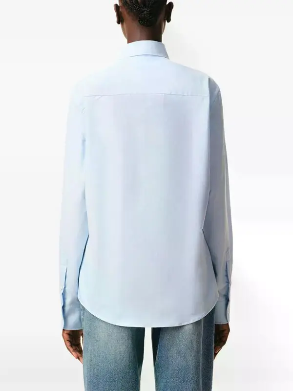 AMI Paris De Coeur" Embroidered Button-down Shirt