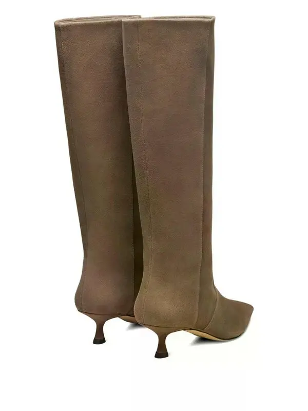 STUART WEITZMAN 50mm Naomi Suede Pointed-toe Knee-high Boots