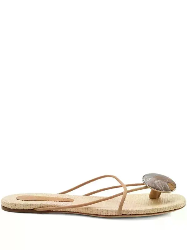 Christopher Esber Doma Stoned Flat Sandals - Neutrals