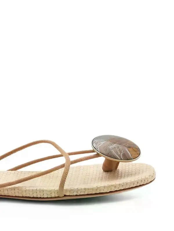Christopher Esber Doma Stoned Flat Sandals - Neutrals