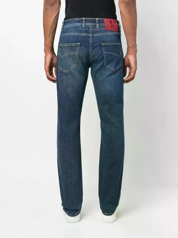 BILLIONAIRE Logo-patch Straight-leg Jeans